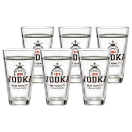 Ritzenhoff & Breker Longdrinkglas RITZENHOFF & BREKER "Vodka Becher SPIRITS 330 ml 6er Set transparent", bunt (transparent), Glas, Trinkgef&auml;&szlig;e, Longdrinkglas