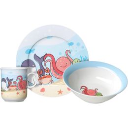 Ritzenhoff & Breker Kindergeschirr-Set RITZENHOFF & BREKER "Unterwasserwelt", bunt, 3 Stk., Porzellan, Geschirr-Sets, Kindergeschirr-Set, im dekorativen Geschenkkarton