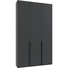 Kleiderschrank wimex "Mugano,in 5 Breiten,2 H&ouml;hen,2 Tiefen, viele Farben, Made in Germany", schwarz (grafit, griffe schwarz), B:135cm H:236cm T:40cm, Holzwerkstoff, Schr&auml;nke, Kleiderschrank, mit langen Griffen aus Metall, mit oder ohne Spiegel