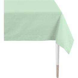 Tischdecke Apelt "4362 Rips-Uni" Gr. 4, gr&uuml;n (mint), &Oslash;:170cm, Baumwolle, Polyester, Tischdecken, Tischdecke, Wasser- und Schmutzabweisend