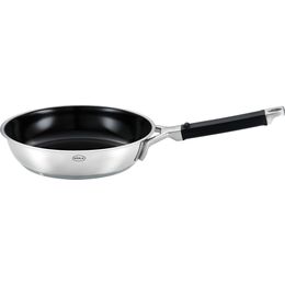 R&ouml;sle Bratpfanne R&Ouml;SLE "SILENCE PRO CeraPlus", silber (silberfarben, schwarz), B:21,5cm H:8,5cm L:39,1cm &Oslash;:20cm, Pfannen, Bratpfanne, nat&uuml;rliche Quarzversiegelung ohne PTFE/PFAS, Induktion