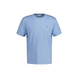 T-Shirt Gant "T-Shirt Reg Shield 1er Pack", Damen, Gr. L, blau (hellblau), Obermaterial: 100% Baumwolle CO., Shirts T-Shirt
