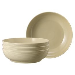 Schale Seltmann Weiden "Foodbowls Beat Color Glaze &oslash; 25,5 cm 4er Set", beige (sandbeige), L:25,5cm, Sch&uuml;sseln, Schale