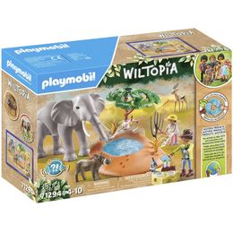 Konstruktions-Spielset Playmobil "Spritztour zum Wasserloch (71294), Wiltopia", bunt, Spielbausteine, Kinder, Kunststoff, Konstruktions-Spielset, teilweise aus recyceltem Material; Made in Europe