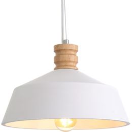 Paco Home Pendelleuchte "KUTTER", wei&szlig;, 1, &Oslash; 34,5cm, Leuchten, LED, E27, Lampe F&uuml;r Wohnzimmer Esszimmer K&uuml;che, H&ouml;henverstellbar, Pendelleuchte