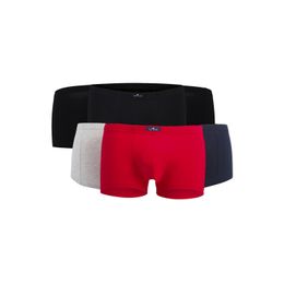 Boxershorts Tom Tailor "Boxershort 6er Pack", Herren, Gr. S, bunt (schwarz, marine, rot, grau), Obermaterial: 95% Baumwolle CO. 5% Elasthan EL., Unterhosen Boxershorts