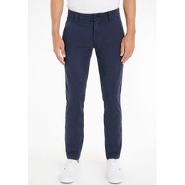 Chinohose Tommy Jeans "TJM SCANTON CHINO PANT", Herren, Gr. 32, L&auml;nge 36, blau (twilight navy), Web, Obermaterial: 98% Baumwolle, 2% Elasthan, k&ouml;rpernah normal, Hosen Chinohose, mit Markenlabel