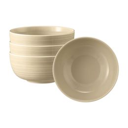 Schale Seltmann Weiden "M&uuml;slischalen Terra &oslash; 15 cm 4er Set", beige (sandbeige), L:15cm, Sch&uuml;sseln, Schale