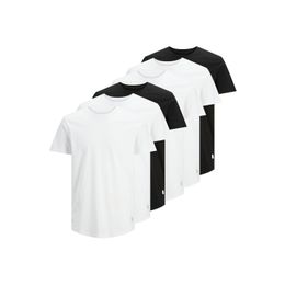 Jack & Jones T-Shirt JACK & JONES "T-Shirt JJENOA TEE 6PK 6er Pack", Herren, Gr. S, wei&szlig; (wei&szlig;, schwarz), Obermaterial: 100% Baumwolle CO(Bio)., Shirts T-Shirt