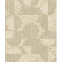 Vliestapete rasch "Concrete", beige (dunkelbeige), B:53m L:10,05m, Vlies, Tapeten, Vliestapete