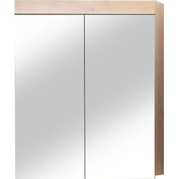 Spiegelschrank Welltime "Avena", braun (asteichefarben), B:60cm H:77cm T:17cm, Schr&auml;nke, Spiegelschrank, Spiegelschrank wahlweise mit Beleuchtung - (B/T/H) 60/17/77 cm