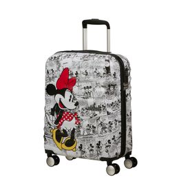 Hartschalen-Trolley American Tourister "WAVEBREAKER DISNEY, verschiedene Motive", M&auml;dchen, Gr. B/H/T: 40cm x 55cm x 20cm 36 l, wei&szlig; (minnie comics wei&szlig;), ABS, Koffer Hartschalen-Trolley, Reisekoffer Reisegep&auml;ck