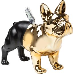 Schmuckkasten KARE DESIGN "Spardose Bulldog Gold-Schwarz", gold (goldfarben), B:34cm H:27,5cm T:14,5cm, Aufbewahrungsboxen, Schmuckkasten