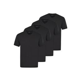 T-Shirt Hajo "T-Shirt 4er Pack", Herren, Gr. S, schwarz, Obermaterial: 100% Baumwolle CO., Shirts T-Shirt