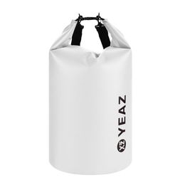 Packsack YEAZ "Wasserfester Packsack 40L ISAR", Damen, Gr. 40, wei&szlig;, Obermaterial: 100% PVC PVC., Taschen Packsack