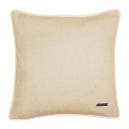 Dekokissen Esprit "Harp", beige (natur, unifarben), B:38cm L:38cm, Obermaterial: 100% Polyester, Dekokissen_Sitzkissen_Kissenh&uuml;llen, Dekokissen, aus Microvelour