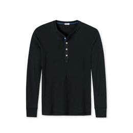 Longsleeve Schiesser Revival "Longsleeve 1er Pack", Herren, Gr. L, schwarz, Obermaterial: 100% Baumwolle CO., Shirts Longsleeve