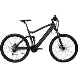 Z&uuml;ndapp E-Bike Z&Uuml;NDAPP "XFS" Gr. 48, schwarz (schwarz, rot), Elektrofahrr&auml;der, 48cm, 27,5 Zoll (69,85cm), E-Bike, Pedelec, Elektrofahrrad f&uuml;r Damen u. Herren, MTB