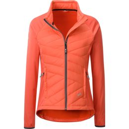Fleecejacke LPO "EDINA II WOMEN", Damen, Gr. 44L, orange (hot coral), 100% Polyester, tailliert, gerader Abschluss, Jacken Fleecejacke, weiche Hybrid-Fleecejacke in traditioneller Optik