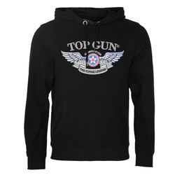 Hoodie Top Gun "Hoodie TG22025", Herren, Gr. S, schwarz, Obermaterial: 85% Baumwolle CO. 15% Polyester COOLMAX PES(Coolmax)., Pullover Hoodie