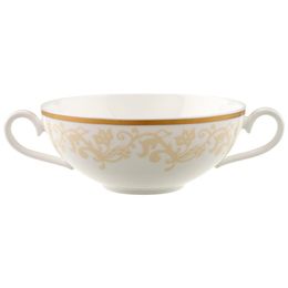 Villeroy & Boch Tasse VILLEROY & BOCH "Suppen-Obertasse Ivoire 200 ml wei&szlig;-gold", bunt (wei&szlig;, gold), 1 tlg., Porzellan, Trinkgef&auml;&szlig;e, Tasse