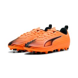 Fu&szlig;ballschuh Puma "ULTRA 6 PLAY MG JR", Kinder, Gr. 38, heat fire, Puma schwarz, glowing rot, Synthetik, Schuhe Fu&szlig;ballschuh, f&uuml;r Kunstrasenpl&auml;tze