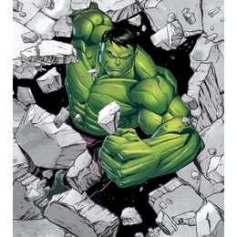 Vliestapete Komar "Digitaldruck Vlies - Hulk Breaker - Gr&ouml;&szlig;e 250 x 280 cm", gr&uuml;n (gr&uuml;n, schwarz, wei&szlig;), B:250m L:280m, Vlies, Tapeten, Vliestapete, Kinderzimmer