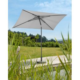Sonnenschirm Schneider Schirme "Sevilla", grau (silbergrau), Obermaterial: 100% Polyester, Standschirme, Sonnenschirm, Stahl/Polyester