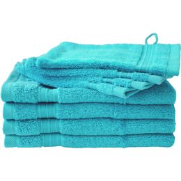 Handtuch Set Dyckhoff "Siena", blau (aqua), 8 Stk., Walkfrottier, Walkfrottier, Obermaterial: 100% Baumwolle, Handtuch-Sets, Handtuch Set, in tollen Unifarben