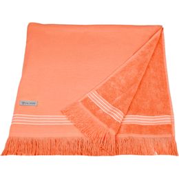 Hamamtuch Ross "Hamam", orange, B:90cm L:180cm, Hamam Frottier, Hamam Frottier, Handt&uuml;cher, Hamamtuch, idealer Begleiter f&uuml;r Strand, Sauna oder Wellnessbereich
