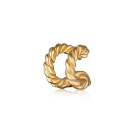 Ohrklemme Elli "Ohrringe Single Earcuff Double Twisted Look 925 Silber" Gr. 6, gold, Ohrringe, Damen, ohne Stein, Silber 925 (Sterlingsilber), Ohrklemme