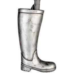 Schirmst&auml;nder CASABLANCA BY GILDE "Regenschirmst&auml;nder Stiefel, silber", silber (silberfarben), B:26cm H:45cm T:11cm, Keramik, Regenschirmst&auml;nder, Schirmst&auml;nder, f&uuml;r Regenschirme, H&ouml;he 45 cm, Gummistiefel-Form, aus Keramik