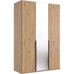 Kleiderschrank wimex "Mugano,in 5 Breiten,2 H&ouml;hen,2 Tiefen, viele Farben, Made in Germany", artisan, eiche nachbildung, griffe schwarz, B:135cm H:208cm T:58cm, Holzwerkstoff, Schr&auml;nke, Kleiderschrank, mit langen Griffen aus Metall, mit oder ohne Spiegel
