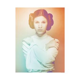 Bild Komar "Star Wars Classic Icons Color Leia", bunt (farbe bild(er): bunt), B:40cm H:50cm, Holz, Papier, Bilder, Bild, Wandbild zur Dekoration im Kinderzimmer - ohne Rahmen