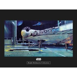 Bild Komar "Star Wars Classic RMQ Falcon Hangar", bunt (farbe bild(er): bunt), B:40cm H:30cm, Holz, Papier, Bilder, Bild, Wandbild zur Dekoration im Kinderzimmer - ohne Rahmen