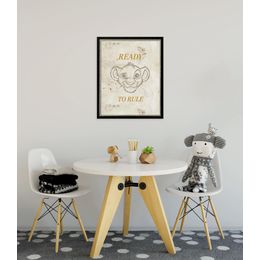 Wandbild Komar "Disney The Lion King Ready to Rule", beige (farbe bild(er): beige), Disney, 1 Stk., Vlies, Bilder, Wandbild, 50 x 70 cm (Breite x H&ouml;he) - Kinderzimmer, Dekoration