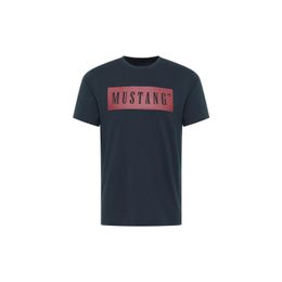 T-Shirt Mustang "T-Shirt Style Austin 1er Pack", Damen, Gr. L, blau (dunkelblau), Obermaterial: 100% Baumwolle CO(Bio)., Shirts T-Shirt