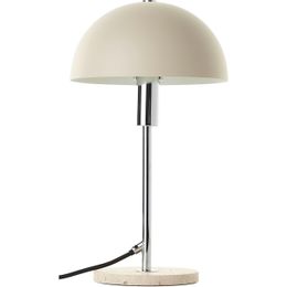 Tischleuchte "Linnea Pilz Lampe - Travertin Steinfu&szlig;", beige (hellbeige, chrom, travertin, stein beige), &Oslash; 20,5cm H: 35,5cm, 1 Stk., LeGer Home by Lena Gercke, Leuchten, Pilzleuchte, Tischlampe, H&ouml;he 35,5 cm, Naturstein, Pilzlampe, Tischleuchte