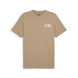 T-Shirt Puma "SQUAD SMALL GRAPHIC TEE", Herren, Gr. XXL, braun (oak branch), Jersey, Obermaterial: 100% Baumwolle, unifarben, regular fit normal, Rundhals, Shirts T-Shirt, Regular Fit, sportlicher Stil, mit Print-Applikationen