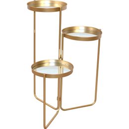 Blumentisch Inosign, gold (goldfarben, goldfarben, spiegelglas, 71), B:53cm H:71cm T:49cm, Tische, Blumentisch