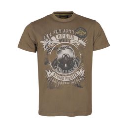 T-Shirt Top Gun "T-Shirt TG25012", Damen, Gr. M, gr&uuml;n (olive), Obermaterial: 100% Baumwolle CO., Shirts T-Shirt