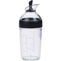 Dressing Shaker OXO GOOD GRIPS, schwarz (schwarz, treansparent), B:7cm H:12cm &Oslash;:7cm, Kunststoff, Shaker, Dressing Shaker, f&uuml;r Salatdressing, 250 ml, Kunststoff
