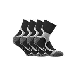 Kurzsocken Rohner Socks "Socken Running Quarter 2-er pack 4er Pack", Damen, Gr. 35-38, grau, Obermaterial: 40% Baumwolle CO. 38% Polyester PES. 20% Polyamid PA. 2% Elasthan EL., Socken Kurzsocken