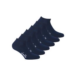 Sneakersocken Diadora "Socken 6er Pack", Damen, Gr. 43-46, blau (dunkelblau), Obermaterial: 75% Baumwolle CO. 23% Polyester PES. 2% Elasthan EL., Socken Sneakersocken