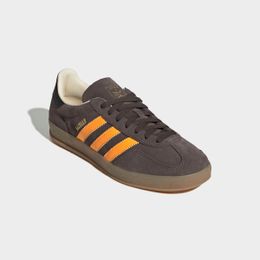 Sneaker adidas originals "GAZELLE INDOOR", Herren, Gr. 46, braun, lucid tangerine, wonder wei&szlig;, Leder, Schuhe Sneaker
