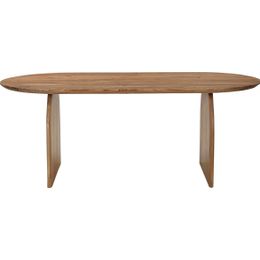 Esstisch Sit "ACACIA WAVE", beige (natur, natur, natur), B:200cm H:76cm T:100cm, Akazie massiv, Tische, Esstisch, mit ausgepr&auml;gter Maserung