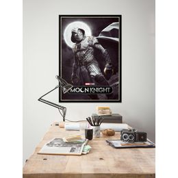 Wandbild Komar "Moon Knight Lunar Cycle", schwarz (farbe bild(er): schwarz, wei&szlig;), Disney, 1 Stk., Vlies, Bilder, Wandbild, 40 x 50 cm (Breite x H&ouml;he) - Kinderzimmer, Dekoration
