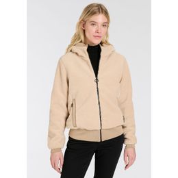 Fleecejacke CMP, Damen, Gr. 38, beige (natur), Fleece, Obermaterial: 100% Polyamid. Futter: 100% Polyamid. Wattierung: 100% Polyester, unifarben, angesetztes B&uuml;ndchen, Jacken Fleecejacke