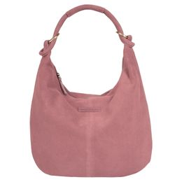 Shopper Bruno Banani, Damen, Gr. B/H/T: 43cm x 33cm x 4cm onesize, rosa (alt, rosa), Leder, unifarben, Taschen Shopper, echt Leder