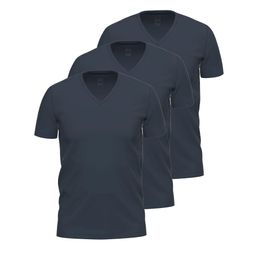 Unterhemd Ammann "3er Pack Shirt 1/2 Arm Day Modern / Close to you", Herren, Gr. 6, N-Gr, blau (nightblau), Obermaterial: 93% Baumwolle CO. 7% Elasthan EL., Unterhemden Unterhemd